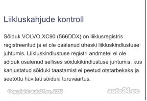 Grey Volvo XC90 2005 in Tartu, with an engine capacity of 2.40 L and mileage of 0 thousand km for 4399 €, photo 23 on AUTOMOTO.COM.LV