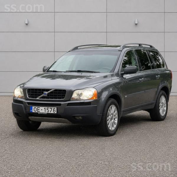 Grey Volvo XC90 2005 in Riga, with an engine capacity of 2.40 L and mileage of 361 thousand km for 5500 €, photo 1 on AUTOMOTO.COM.LV