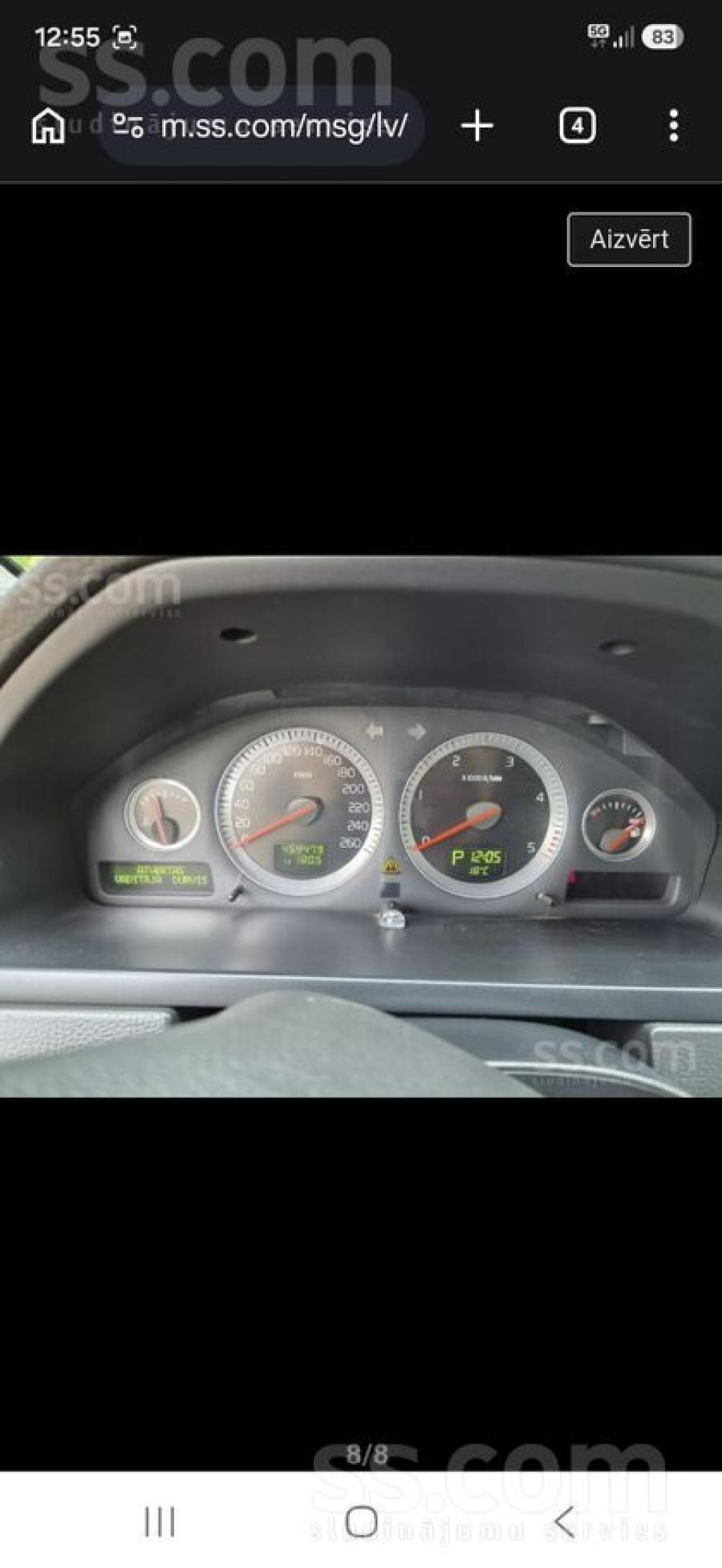 Grey Volvo XC90 2006 in Jekabpils, with an engine capacity of 2.40 L and mileage of 450 thousand km for 5500 €, photo 8 on AUTOMOTO.COM.LV