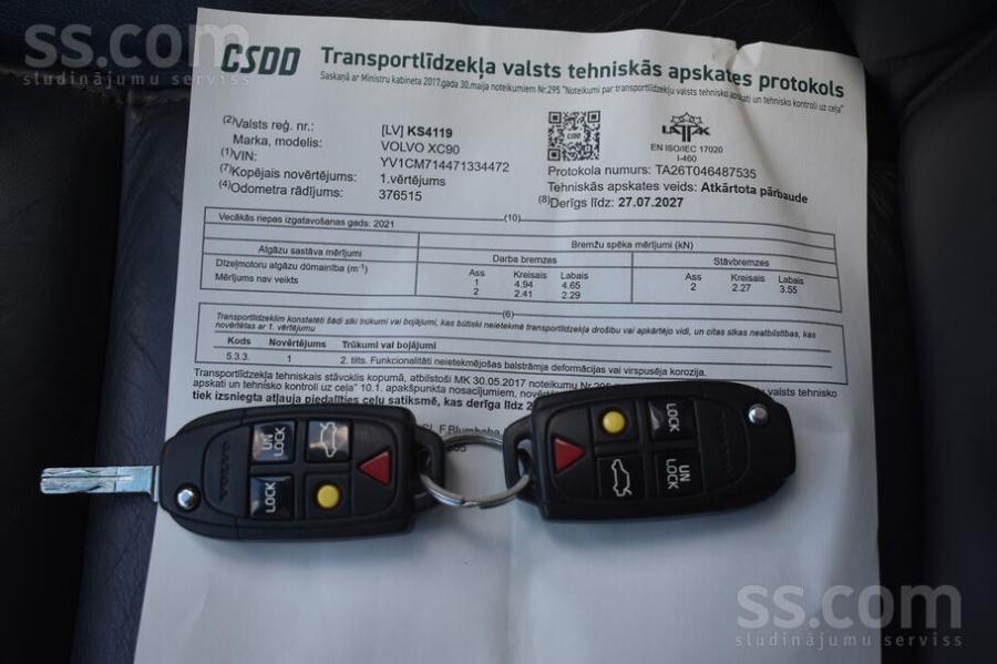 Pelēks Volvo XC90 2006 Talsi, ar dzinēja tilpumu 2.40 L un nobraukumu 378 tūkst. km par 5200 €, foto 20 vietnē AUTOMOTO.COM.LV