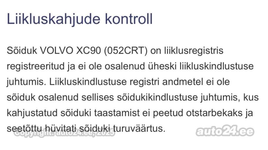 Pelēks Volvo XC90 2007 Tartu, ar dzinēja tilpumu 2.40 L un nobraukumu 0 tūkst. km par 6599 €, foto 29 vietnē AUTOMOTO.COM.LV