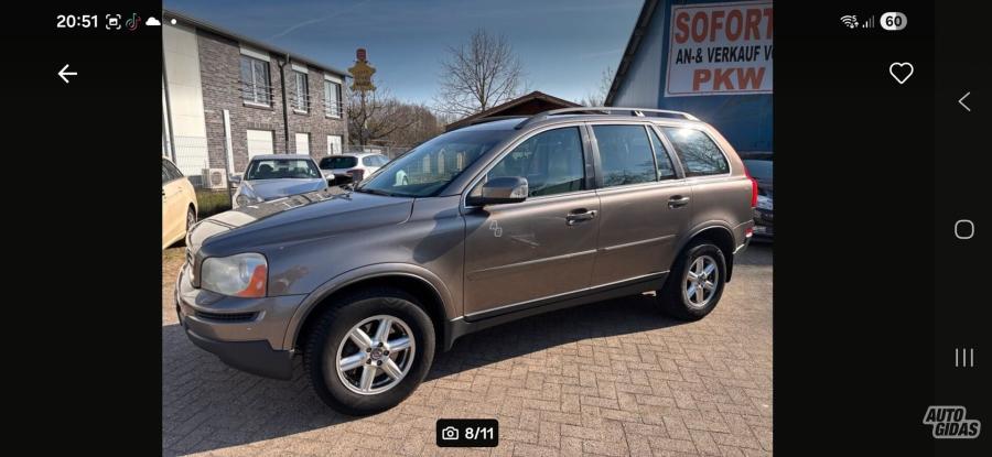 Grey Volvo XC90 2007 in Prienai, with an engine capacity of 2.40 L and mileage of 323 thousand km for 4250 €, photo 14 on AUTOMOTO.COM.LV