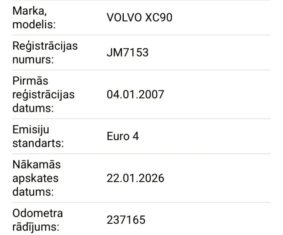 Серый Вольво ХС90 2007 в Рига, объемом двигателя 2.40 л и пробегом 237 тыс. км за 4990 €, фото 33 на AUTOMOTO.COM.LV