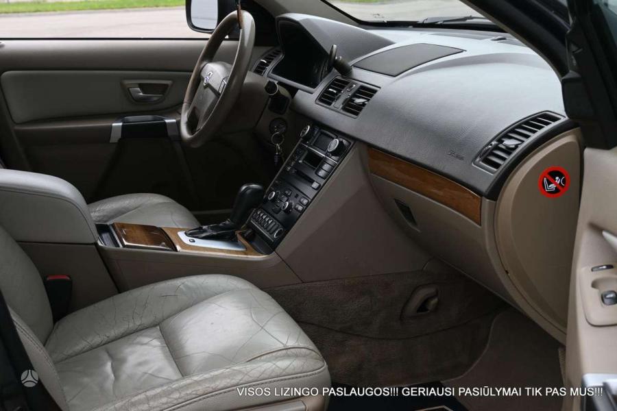 Grey Volvo XC90 2008 in Kretinga, with an engine capacity of 3.19 L and mileage of 210 thousand km for 5499 €, photo 26 on AUTOMOTO.COM.LV