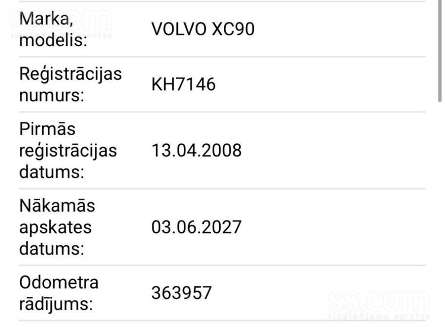 Pelēks Volvo XC90 2008 Rīga, ar dzinēja tilpumu 2.40 L un nobraukumu 364 tūkst. km par 4990 €, foto 35 vietnē AUTOMOTO.COM.LV