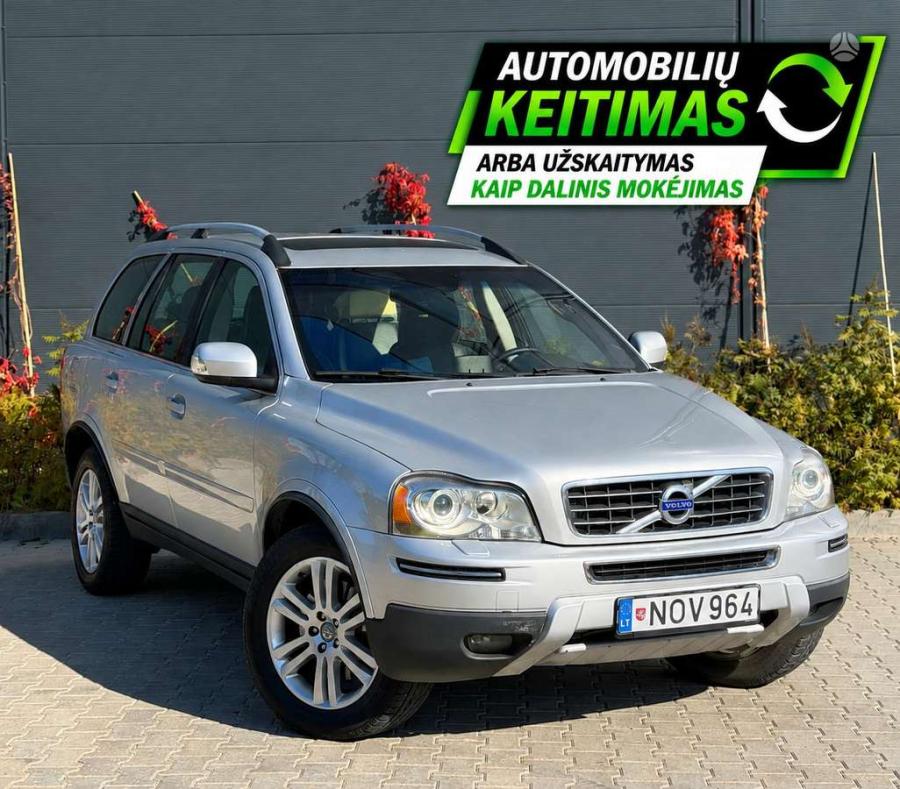 Grey Volvo XC90 2012 in Vilnius, with an engine capacity of 2.40 L and mileage of 240 thousand km for 8950 €, photo 1 on AUTOMOTO.COM.LV