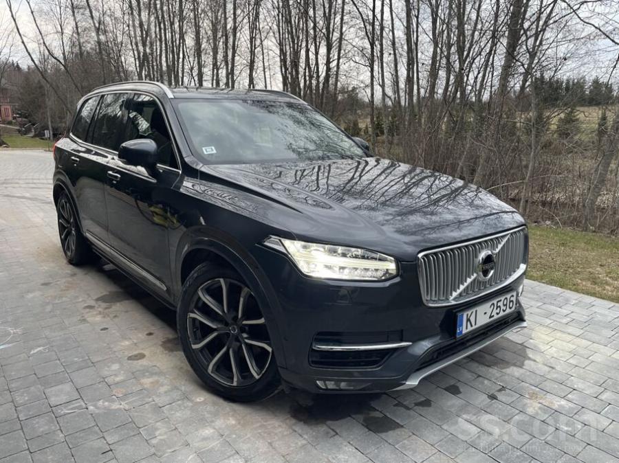 Grey Volvo XC90 2015 in Riga, with an engine capacity of 2.00 L and mileage of 168 thousand km for 19900 €, photo 1 on AUTOMOTO.COM.LV