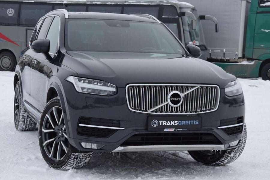 Grey Volvo XC90 2015 in Vilnius, with an engine capacity of 1.97 L and mileage of 333 thousand km for 17699 €, photo 3 on AUTOMOTO.COM.LV