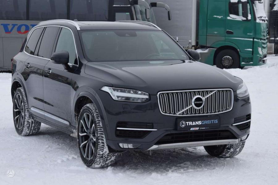 Grey Volvo XC90 2015 in Vilnius, with an engine capacity of 1.97 L and mileage of 333 thousand km for 17699 €, photo 8 on AUTOMOTO.COM.LV