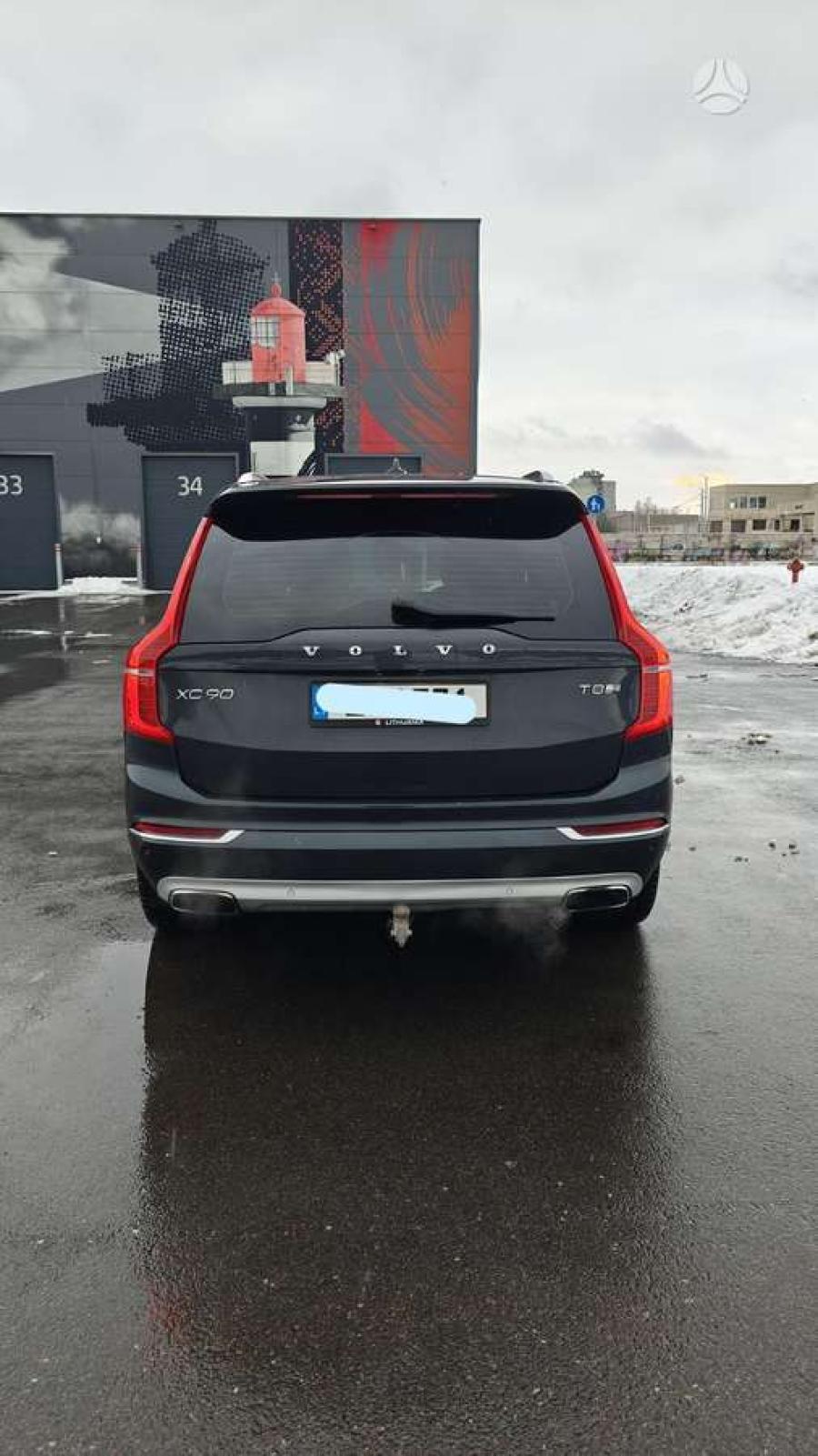 Grey Volvo XC90 2016 in Kaunas, with an engine capacity of 1.97 L and mileage of 350 thousand km for 17900 €, photo 6 on AUTOMOTO.COM.LV
