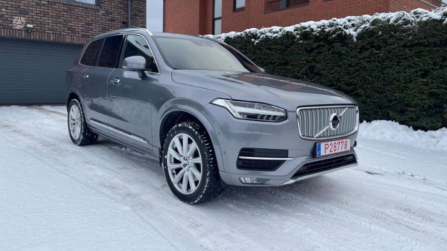 Grey Volvo XC90 2016 in Kaunas, with an engine capacity of 1.97 L and mileage of 130 thousand km for 24900 €, photo 1 on AUTOMOTO.COM.LV