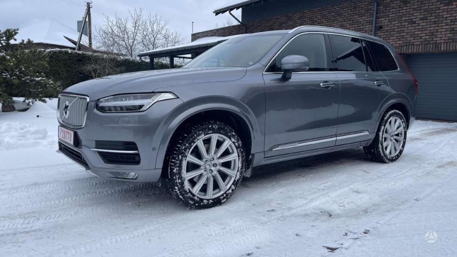 Grey Volvo XC90 2016 in Kaunas, with an engine capacity of 1.97 L and mileage of 130 thousand km for 24900 €, photo 3 on AUTOMOTO.COM.LV