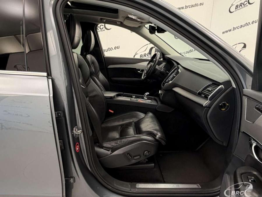 Grey Volvo XC90 2016 in Vilnius, with an engine capacity of 1.97 L and mileage of 315 thousand km for 17900 €, photo 6 on AUTOMOTO.COM.LV