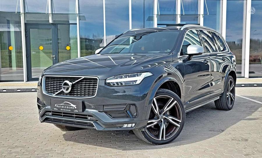 Grey Volvo XC90 2016 in Vilnius, with an engine capacity of 1.97 L and mileage of 245 thousand km for 20990 €, photo 1 on AUTOMOTO.COM.LV