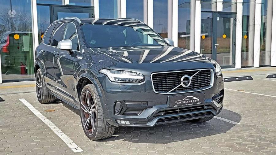 Grey Volvo XC90 2016 in Vilnius, with an engine capacity of 1.97 L and mileage of 245 thousand km for 20990 €, photo 7 on AUTOMOTO.COM.LV