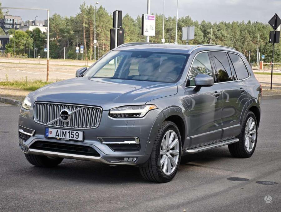 Grey Volvo XC90 2016 in Vilnius, with an engine capacity of 1.97 L and mileage of 172 thousand km for 18800 €, photo 5 on AUTOMOTO.COM.LV