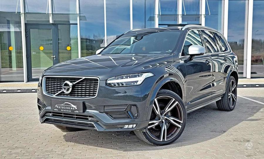 Grey Volvo XC90 2016 in Vilnius, with an engine capacity of 1.97 L and mileage of 245 thousand km for 20990 €, photo 1 on AUTOMOTO.COM.LV