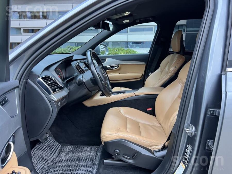 Grey Volvo XC90 2016 in Riga, with an engine capacity of 2.00 L and mileage of 289 thousand km for 16490 €, photo 15 on AUTOMOTO.COM.LV