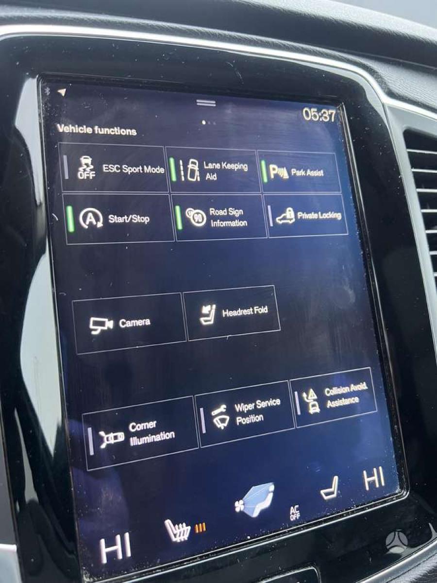 Серый Вольво ХС90 2017 в Каунас, объемом двигателя 1.97 л и пробегом 265 тыс. км за 16900 €, фото 11 на AUTOMOTO.COM.LV