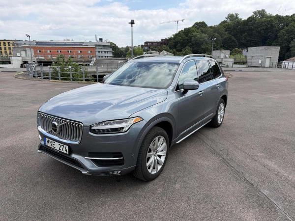 Grey Volvo XC90 2017 in Vilnius, with an engine capacity of 1.97 L and mileage of 130 thousand km for 21900 €, photo 1 on AUTOMOTO.COM.LV