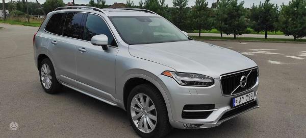 Grey Volvo XC90 2017 in Kaunas, with an engine capacity of 1.97 L and mileage of 122 thousand km for 23200 €, photo 4 on AUTOMOTO.COM.LV