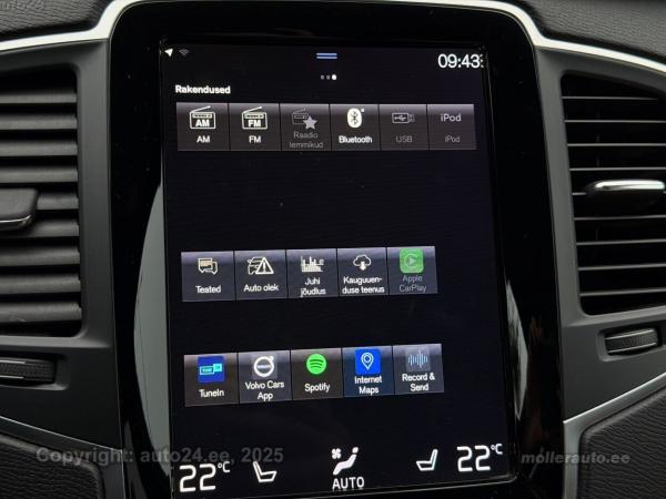 Grey Volvo XC90 2018 in Parnu, with an engine capacity of 2.00 L and mileage of 138 thousand km for 29900 €, photo 11 on AUTOMOTO.COM.LV