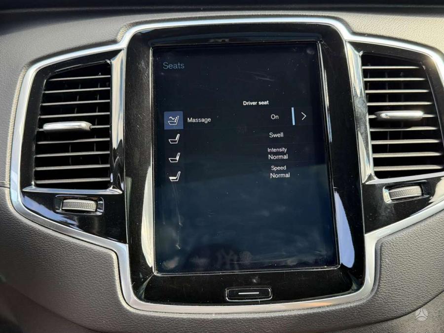 Grey Volvo XC90 2018 in Vilnius, with an engine capacity of 1.97 L and mileage of 248 thousand km for 24800 €, photo 13 on AUTOMOTO.COM.LV
