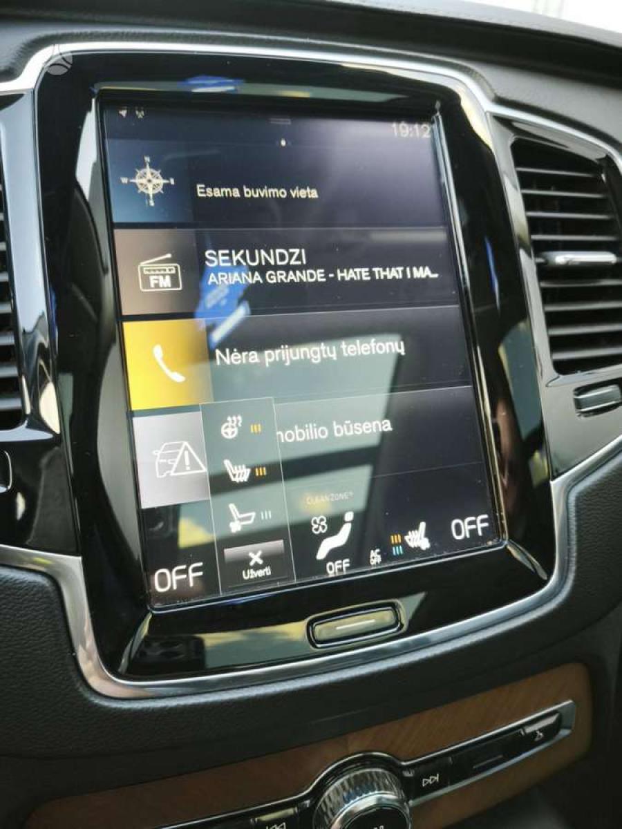 Pelēks Volvo XC90 2018 Šauļi, ar dzinēja tilpumu 2.00 L un nobraukumu 242 tūkst. km par 22800 €, foto 20 vietnē AUTOMOTO.COM.LV