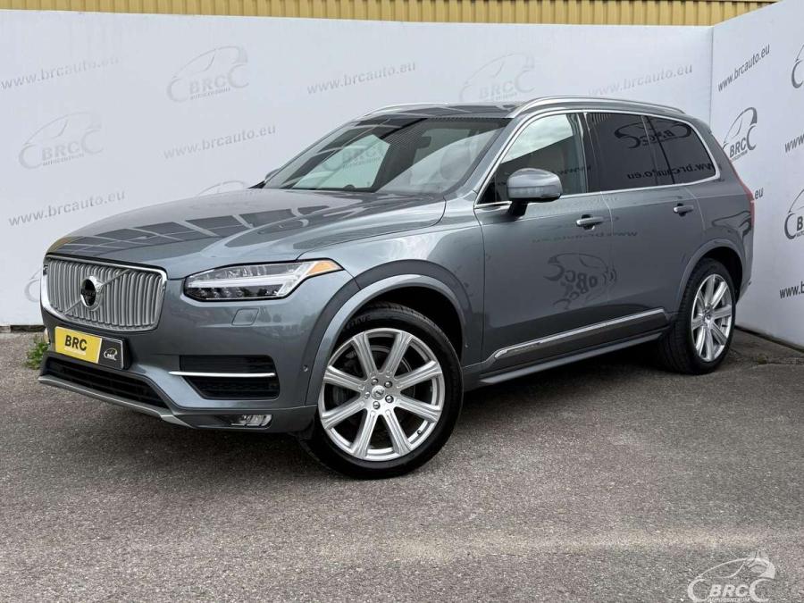 Grey Volvo XC90 2018 in Klaipeda, with an engine capacity of 1.97 L and mileage of 135 thousand km for 22900 €, photo 1 on AUTOMOTO.COM.LV