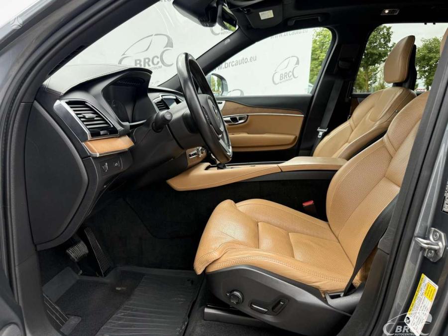 Grey Volvo XC90 2018 in Klaipeda, with an engine capacity of 1.97 L and mileage of 135 thousand km for 22900 €, photo 23 on AUTOMOTO.COM.LV