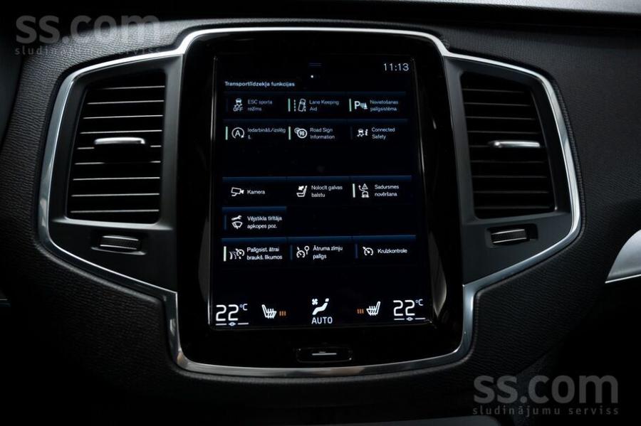 Grey Volvo XC90 2020 in Riga, with an engine capacity of 2.00 L and mileage of 95 thousand km for 34900 €, photo 21 on AUTOMOTO.COM.LV