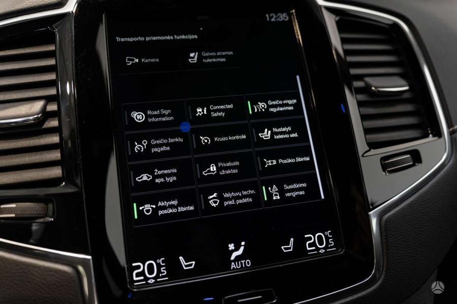 Pelēks Volvo XC90 2020 Viļņa, ar dzinēja tilpumu 1.97 L un nobraukumu 91 tūkst. km par 36490 €, foto 32 vietnē AUTOMOTO.COM.LV