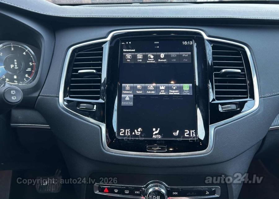 Pelēks Volvo XC90 2021 Tallina, ar dzinēja tilpumu 2.00 L un nobraukumu 130 tūkst. km par 39000 €, foto 20 vietnē AUTOMOTO.COM.LV