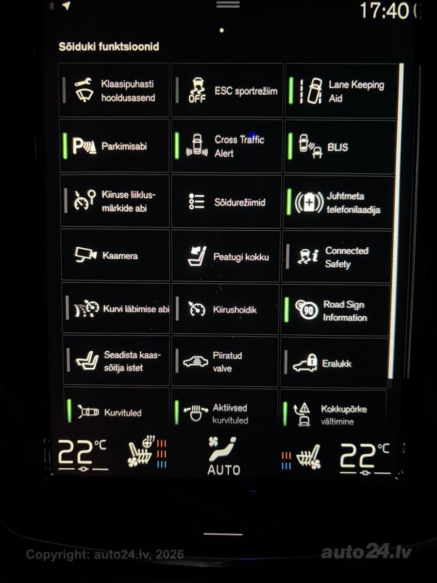 Серый Вольво ХС90 2021 в Таллин, объемом двигателя 2.00 л и пробегом 160 тыс. км за 41900 €, фото 25 на AUTOMOTO.COM.LV