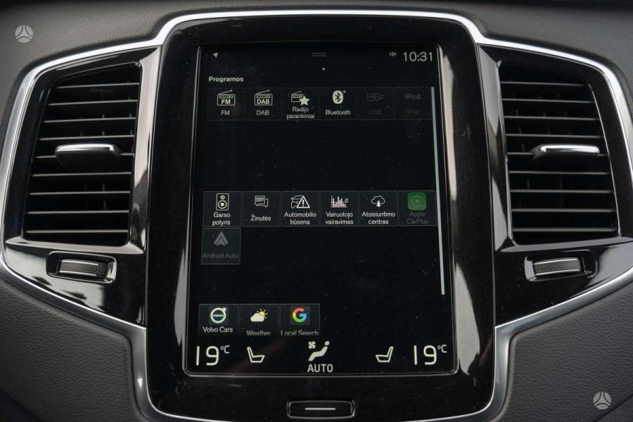 Pelēks Volvo XC90 2021 Viļņa, ar dzinēja tilpumu 1.97 L un nobraukumu 190 tūkst. km par 32790 €, foto 30 vietnē AUTOMOTO.COM.LV