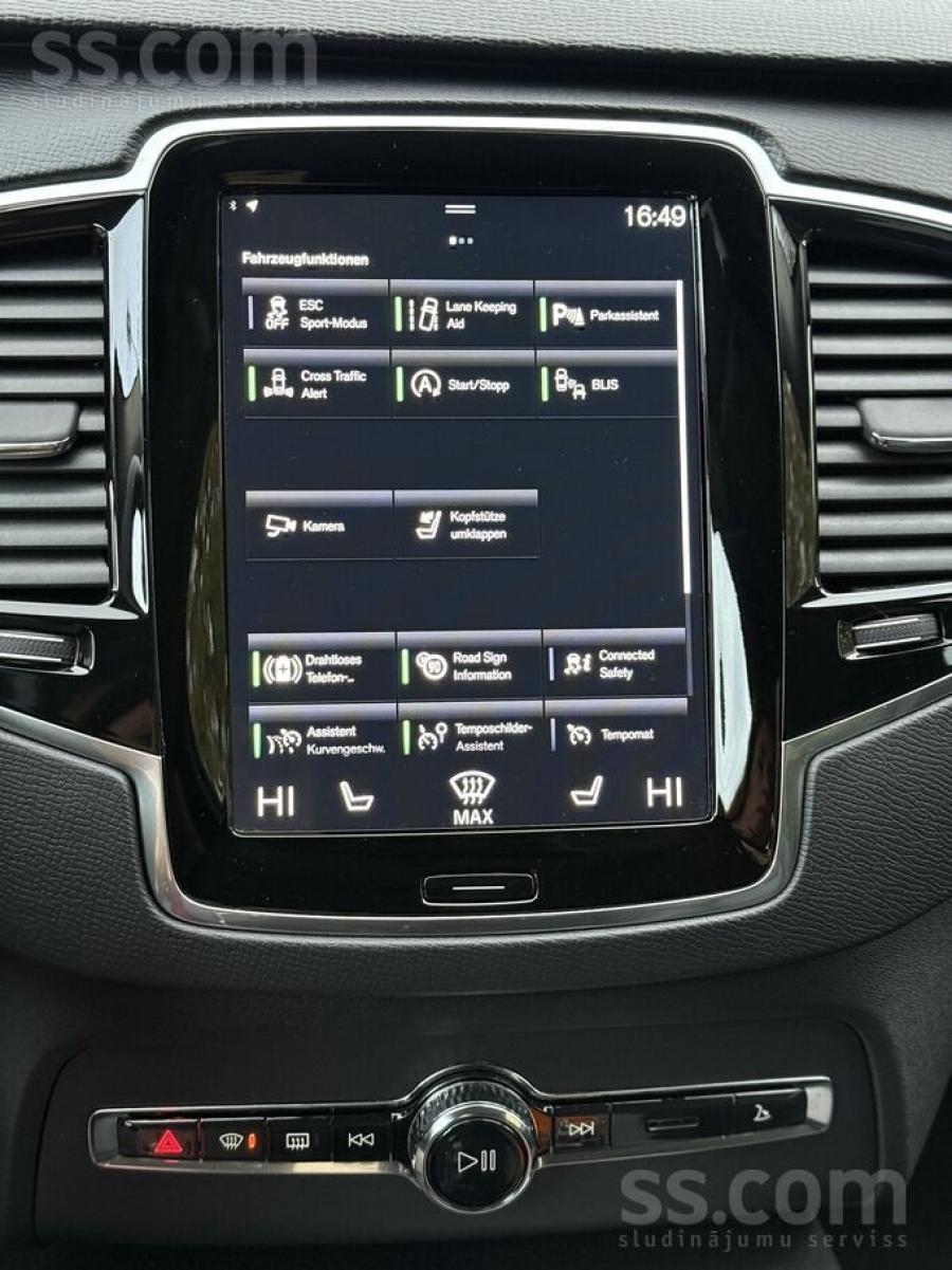 Grey Volvo XC90 2021 in Riga, with an engine capacity of 2.00 L and mileage of 0 thousand km for 34800 €, photo 9 on AUTOMOTO.COM.LV