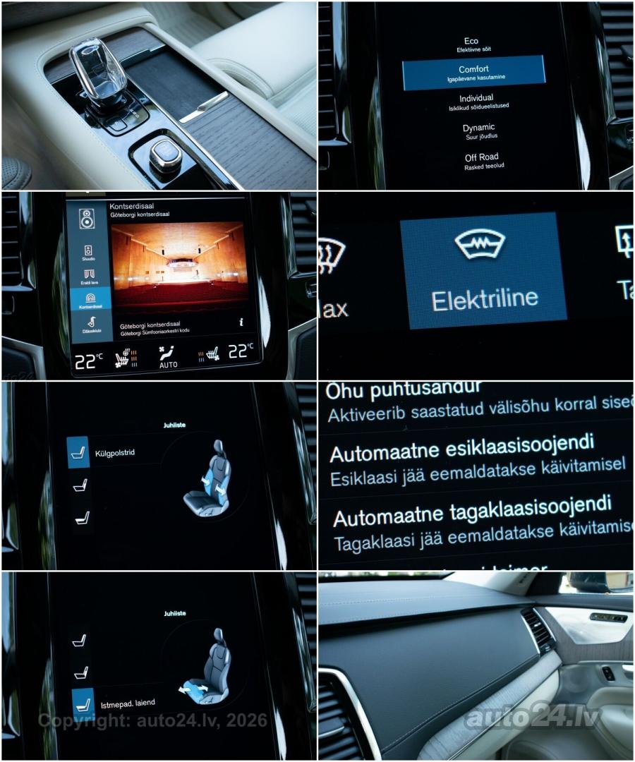 Pelēks Volvo XC90 2022 Tallina, ar dzinēja tilpumu 2.00 L un nobraukumu 84 tūkst. km par 49990 €, foto 17 vietnē AUTOMOTO.COM.LV