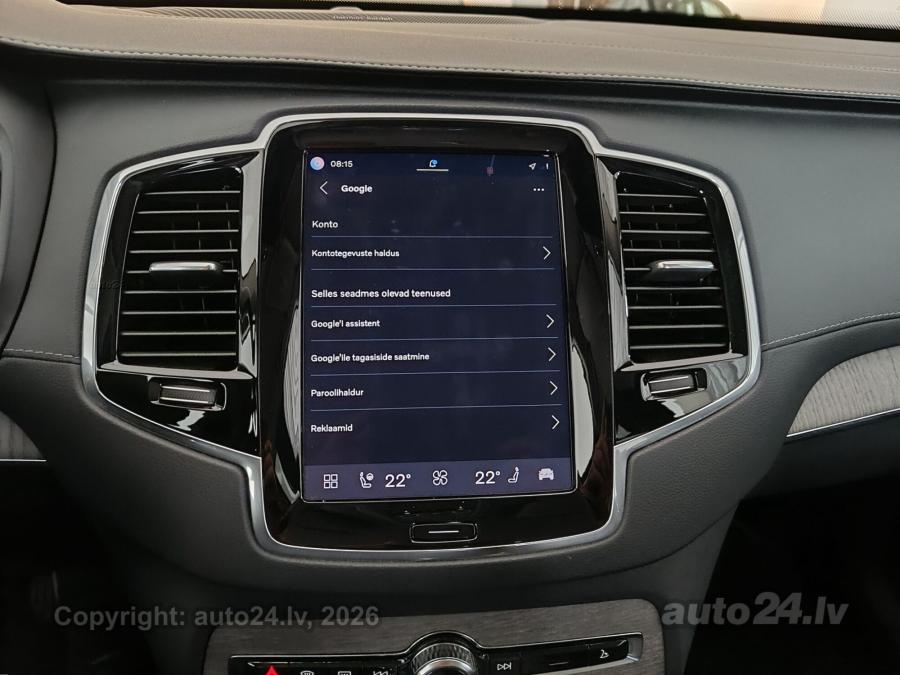 Pelēks Volvo XC90 2023 Tallina, ar dzinēja tilpumu 2.00 L un nobraukumu 78 tūkst. km par 55990 €, foto 23 vietnē AUTOMOTO.COM.LV