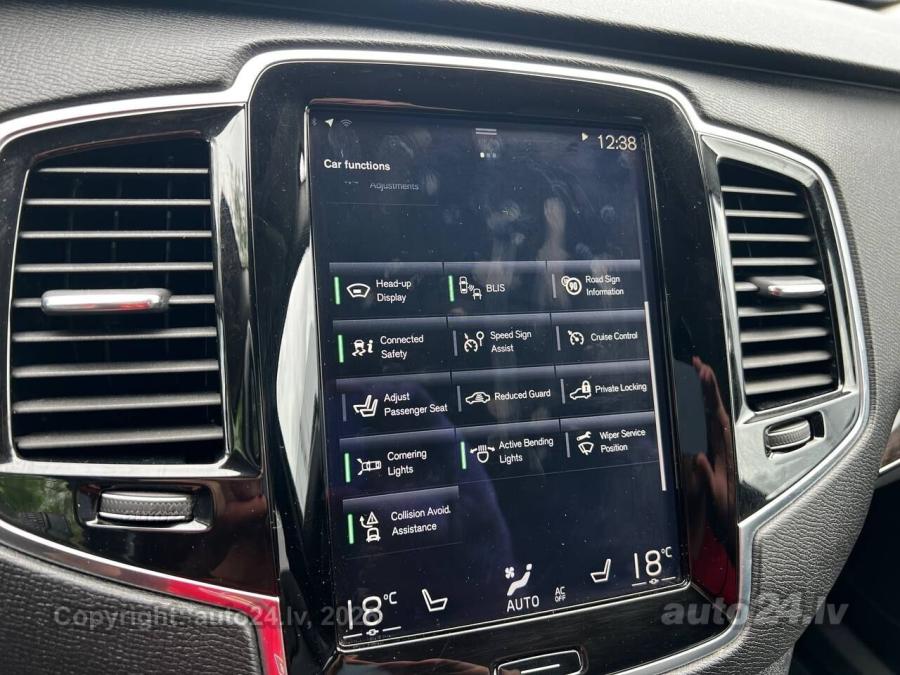 Grey Volvo XC90 2017 in Tallinn, with an engine capacity of 2.00 L and mileage of 200 thousand km for 23990 €, photo 19 on AUTOMOTO.COM.LV