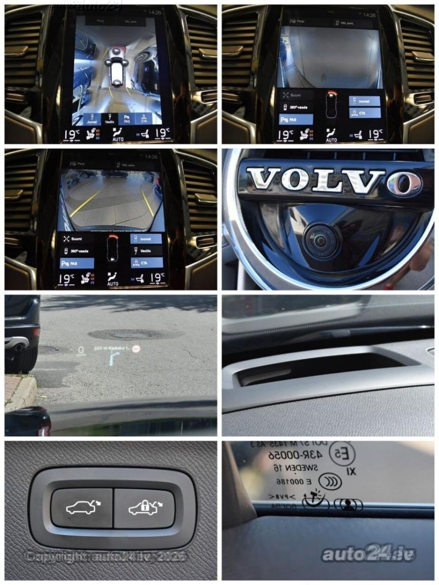 Grey Volvo XC90 2017 in Tallinn, with an engine capacity of 2.00 L and mileage of 200 thousand km for 23990 €, photo 30 on AUTOMOTO.COM.LV