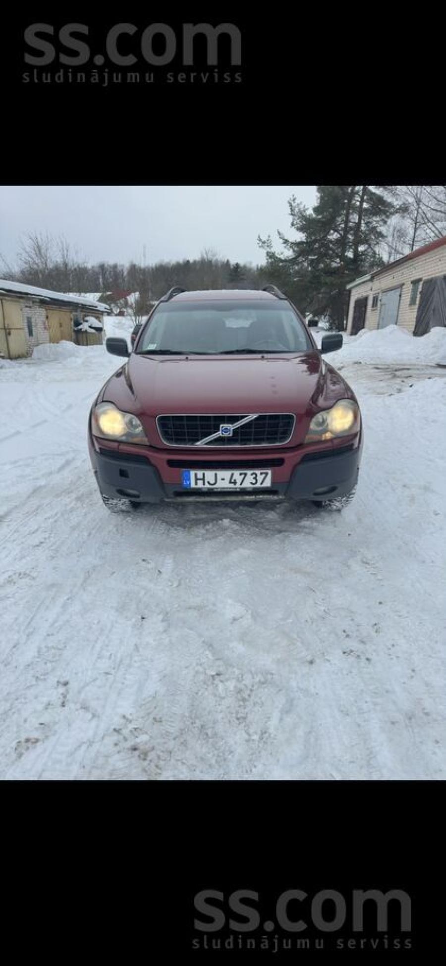 Красный Вольво ХС90 2003 в Мадона, объемом двигателя 2.90 л и пробегом 443 тыс. км за 1300 €, фото 1 на AUTOMOTO.COM.LV