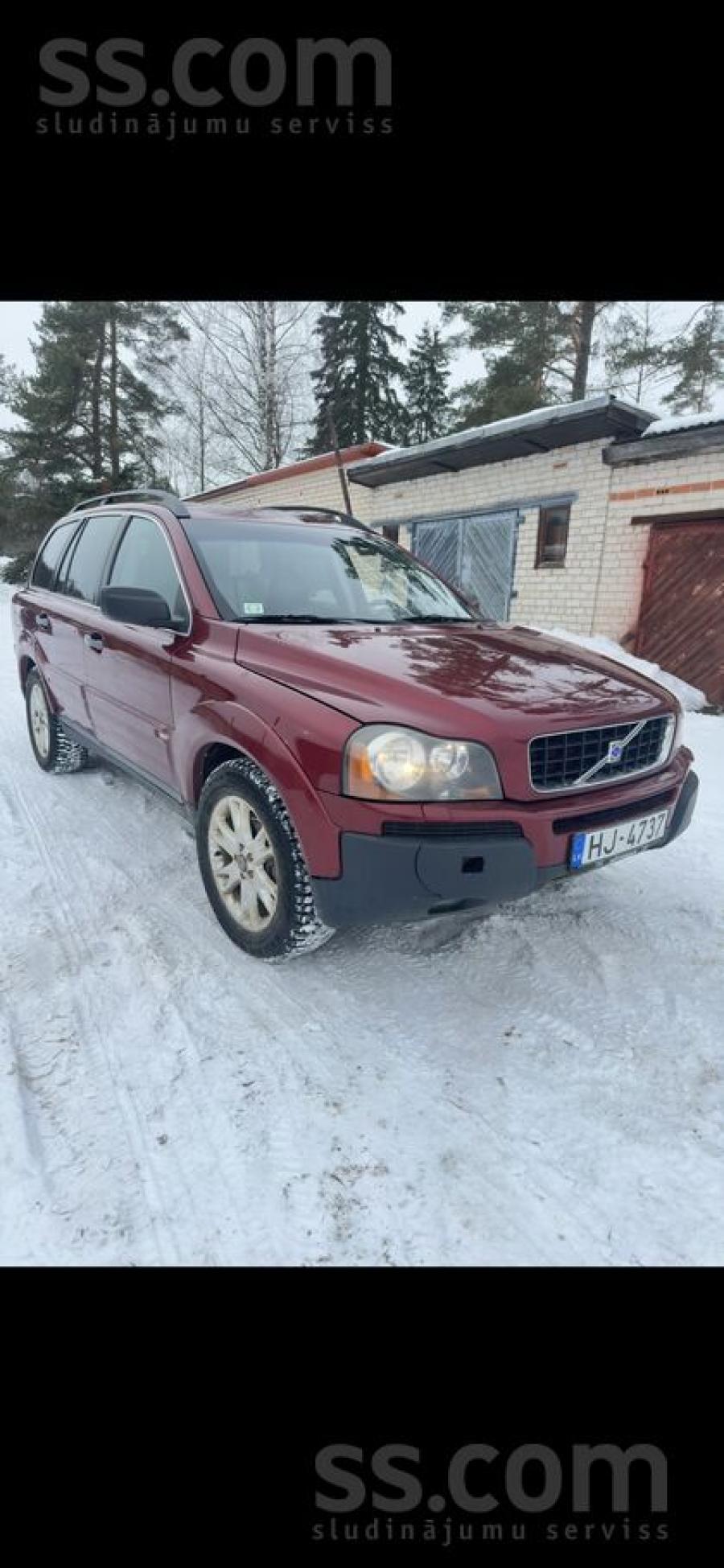 Красный Вольво ХС90 2003 в Мадона, объемом двигателя 2.90 л и пробегом 443 тыс. км за 1300 €, фото 3 на AUTOMOTO.COM.LV