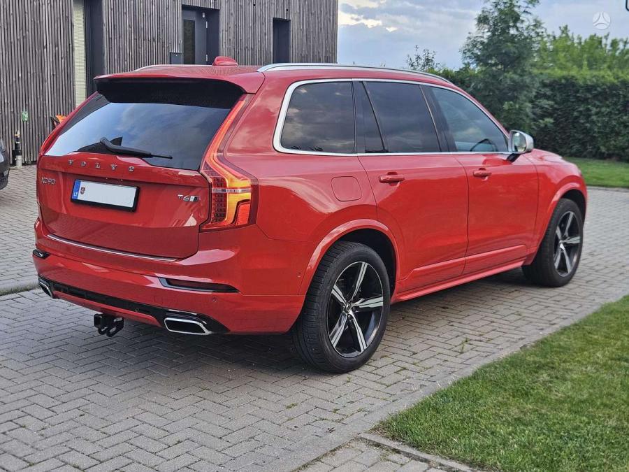 Red Volvo XC90 2016 in Vilnius, with an engine capacity of 1.97 L and mileage of 240 thousand km for 16500 €, photo 4 on AUTOMOTO.COM.LV