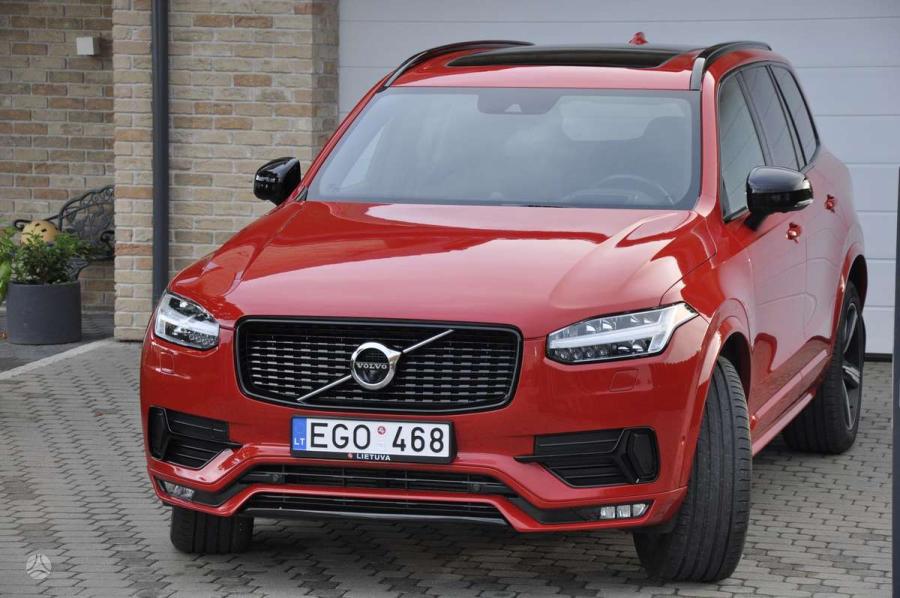 Red Volvo XC90 2017 in Vilnius, with an engine capacity of 1.97 L and mileage of 143 thousand km for 27000 €, photo 3 on AUTOMOTO.COM.LV
