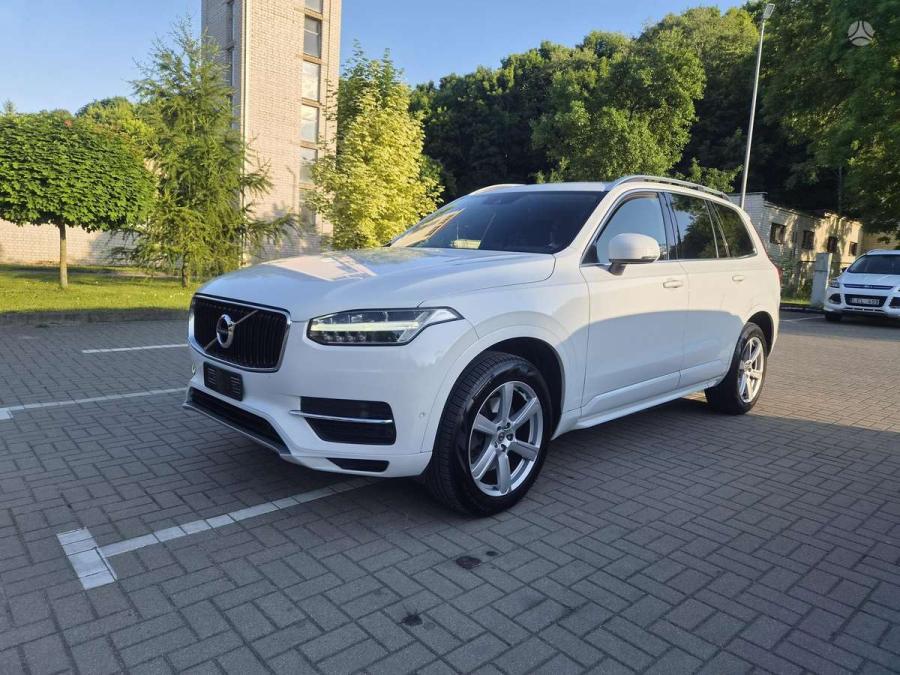 White Volvo XC90 2016 in Birstonas, with an engine capacity of 1.97 L and mileage of 185 thousand km for 17700 €, photo 1 on AUTOMOTO.COM.LV