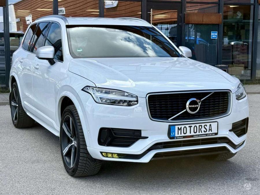 White Volvo XC90 2018 in Kaunas, with an engine capacity of 1.97 L and mileage of 207 thousand km for 22490 €, photo 4 on AUTOMOTO.COM.LV