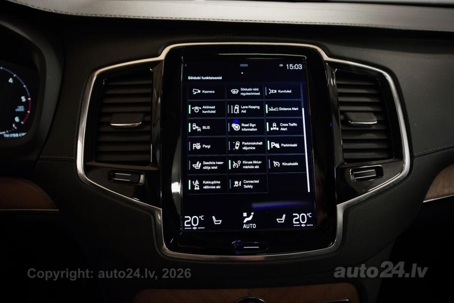 White Volvo XC90 2018 in Tallinn, with an engine capacity of 2.00 L and mileage of 98 thousand km for 29990 €, photo 19 on AUTOMOTO.COM.LV