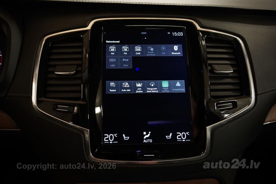 White Volvo XC90 2018 in Tallinn, with an engine capacity of 2.00 L and mileage of 98 thousand km for 29990 €, photo 20 on AUTOMOTO.COM.LV