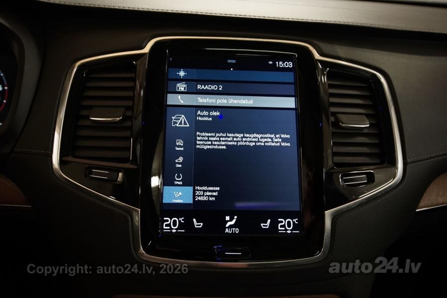 White Volvo XC90 2018 in Tallinn, with an engine capacity of 2.00 L and mileage of 98 thousand km for 29990 €, photo 22 on AUTOMOTO.COM.LV