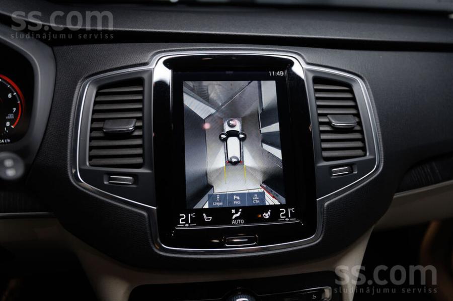 White Volvo XC90 2020 in Riga, with an engine capacity of 2.00 L and mileage of 193 thousand km for 28599 €, photo 16 on AUTOMOTO.COM.LV